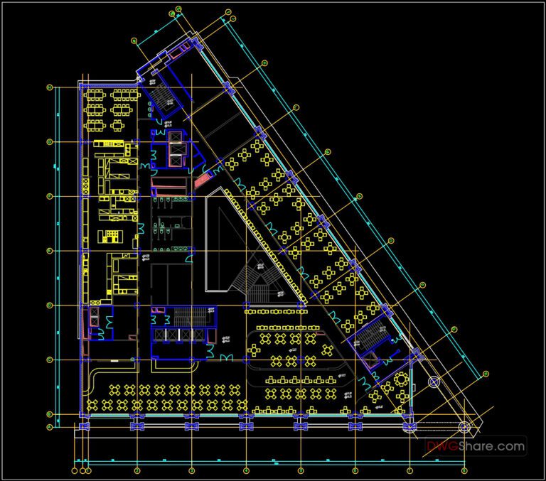 Autocad Drawings Of Public Area Plan For Free Download