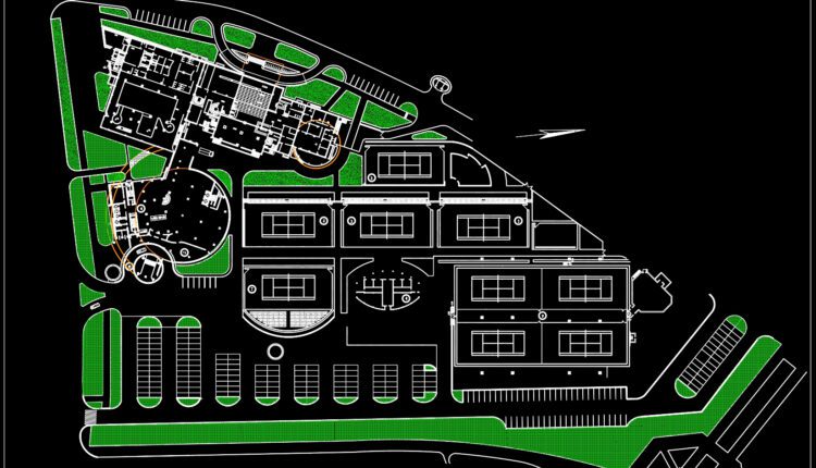 Autocad drawings of Hotel General plan For Free Download - Free Cad ...