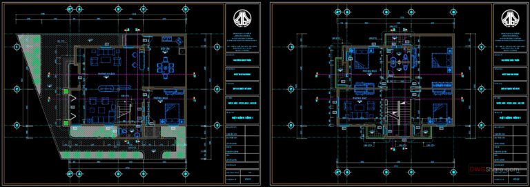 Modern 3-Story House Project AutoCAD File Free Download