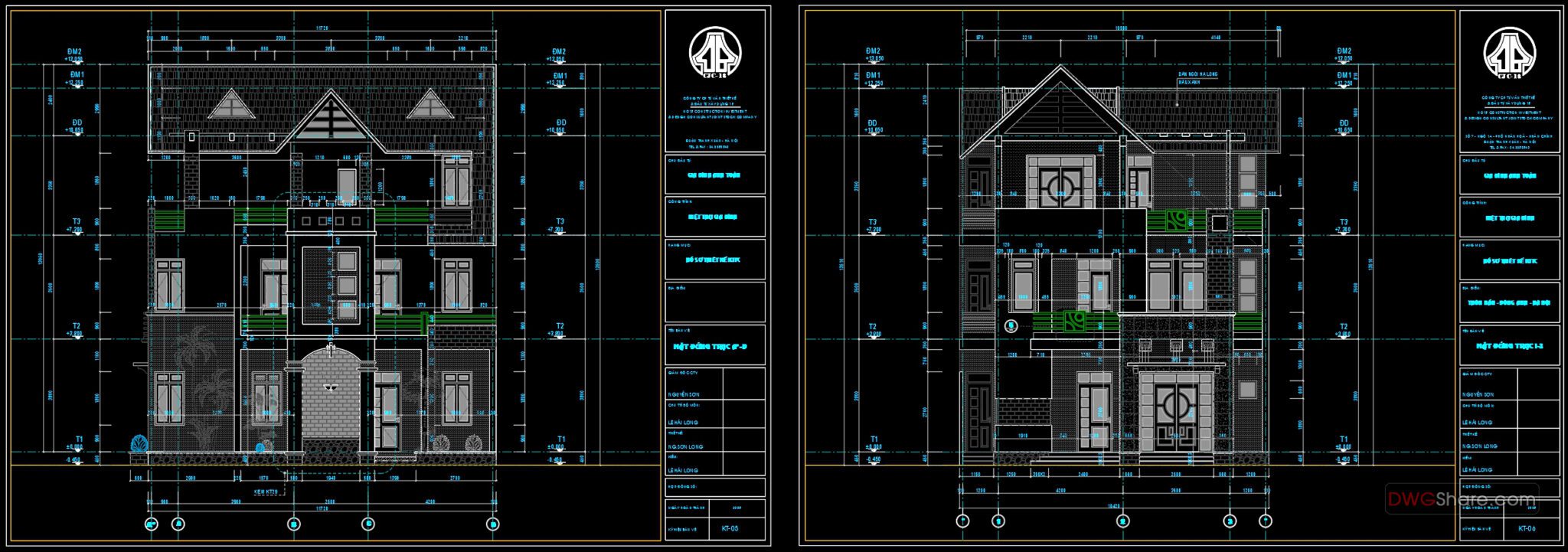 Modern 3-Story House Project AutoCAD File Free Download