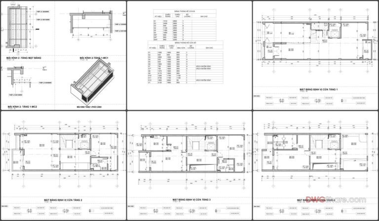 Modern 5-Story House Project PDF File Free Download 6x16.7m