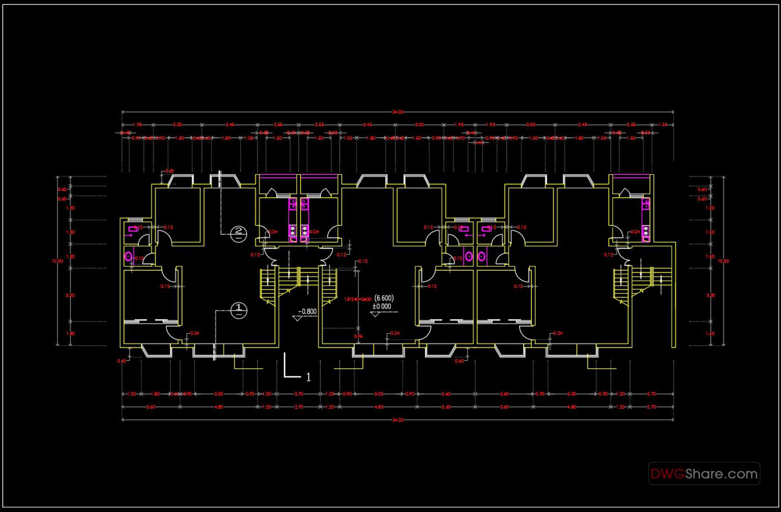 113.Apartment Plan AutoCAD File Free Download