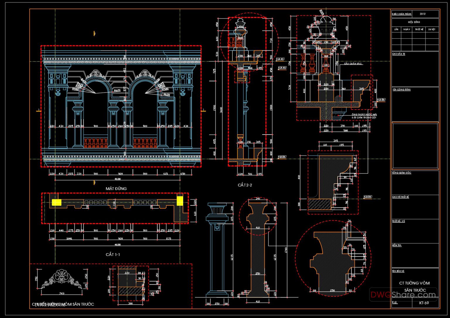 115.Classical Architectural details Blocks free download