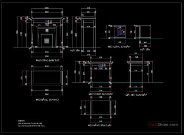 174.Walnut Table Cad Blocks free download