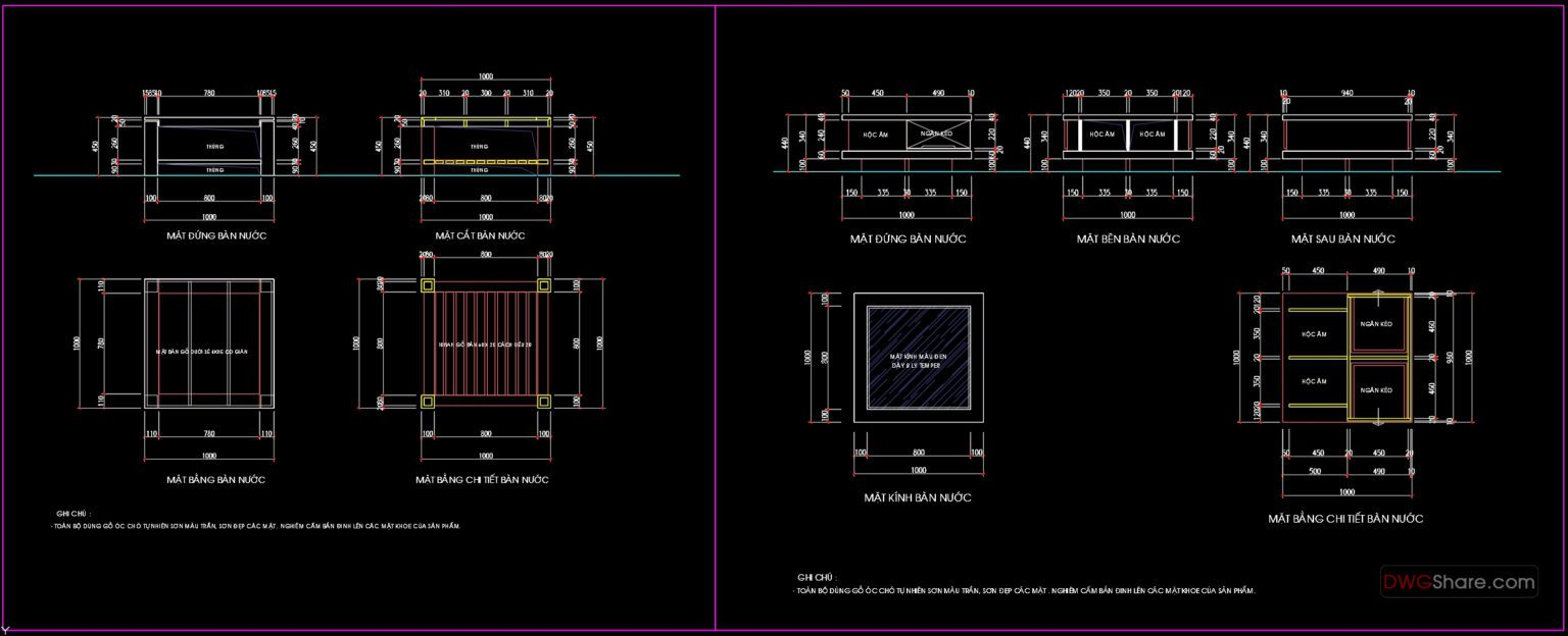 175.Walnut Tables Cad Blocks free download