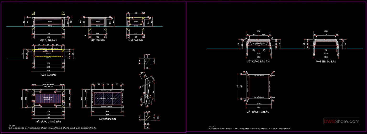 175.Walnut Tables Cad Blocks free download