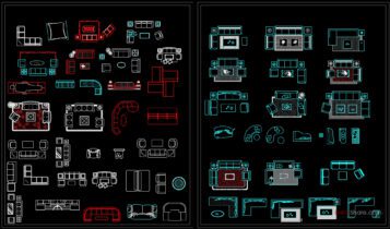 Living Room CAD Blocks Free Download – High-Quality DWG Files