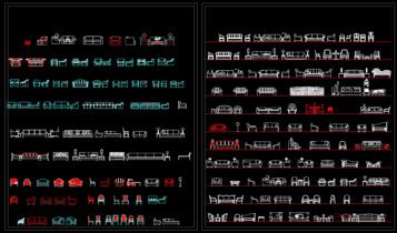 102. Dynamic AutoCAD Blocks for Interior Design – Living Room, Kitchen ...