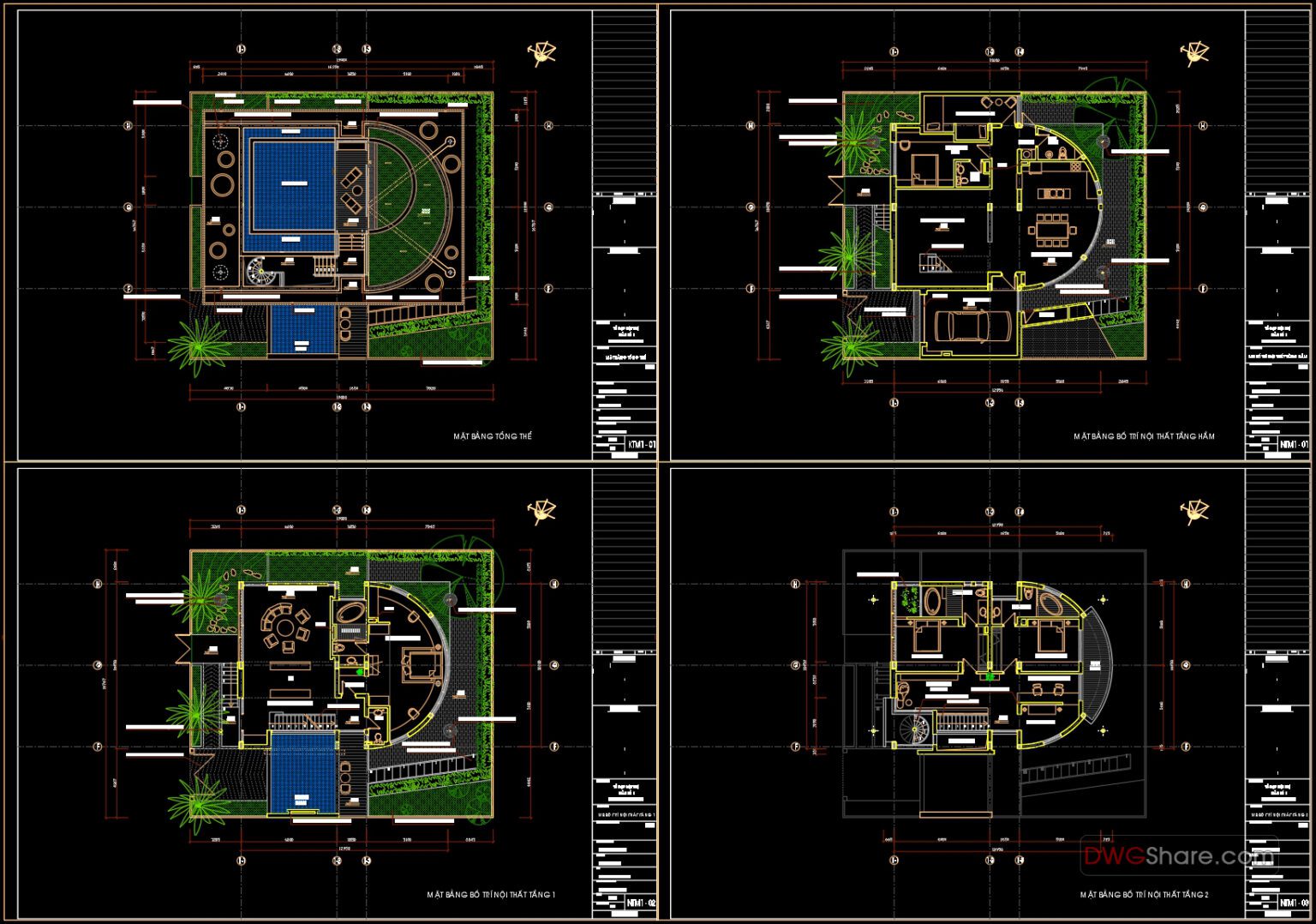 2 Stories a Complete Project AutoCAD File 16.7x19m