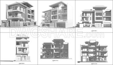 3-Story House A Complete Project PDF File 7.1×23m