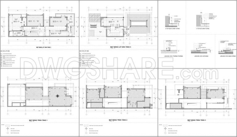 3-Story House A Complete Project PDF File 7.1×23m
