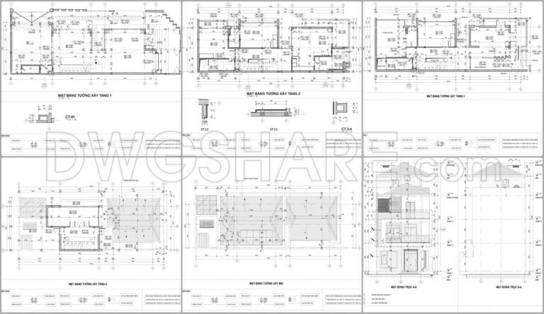 3-Story House A Complete Project PDF File 7.1×23m