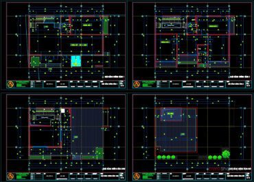 3-Story House a Complete Project AutoCAD File 8.7x12.5m