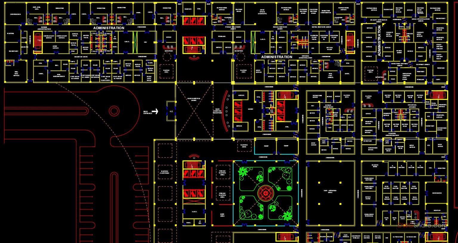36.Autocad Drawing Of Industrial Plant Ground Floor Plan Layout For ...