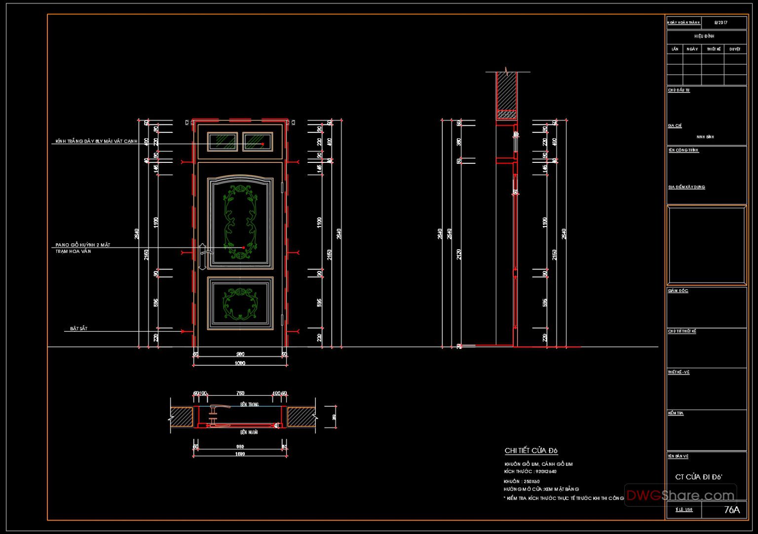 366.Free cad blocks detail doors DWG download