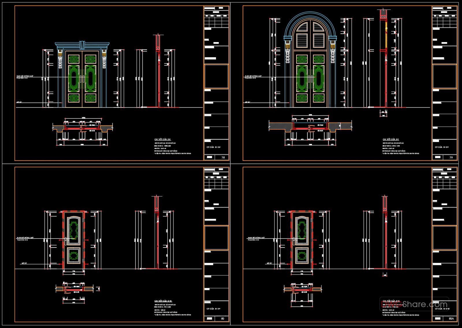 367.Free cad blocks detail doors DWG download - Free Cad Blocks ...