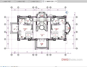 4-Stories Classic Villa Complete Project Revit File 18x21m