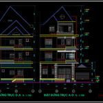 4-Stories House a Complete Project AutoCAD File 8x12m - Free Cad Blocks ...