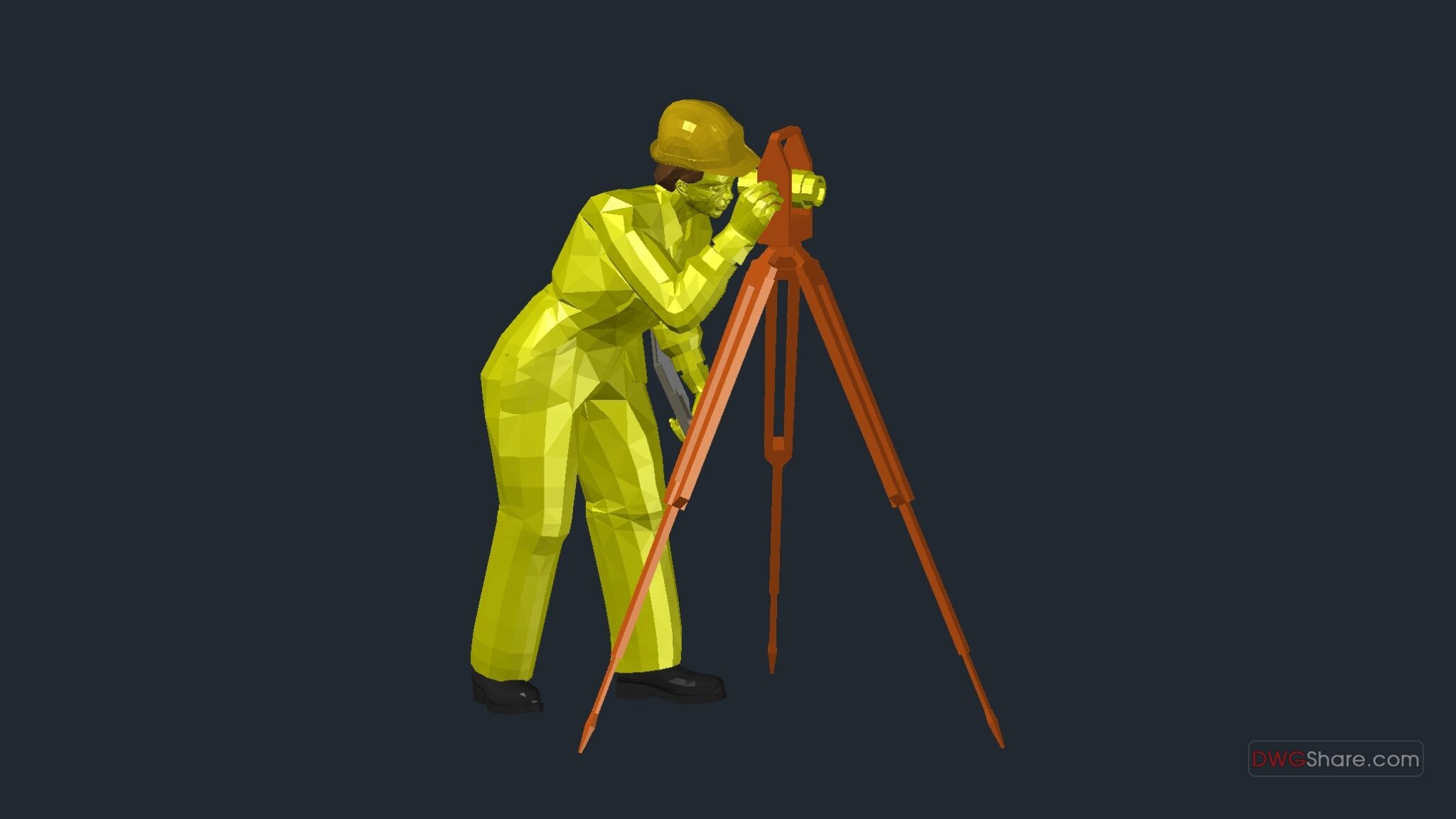 78.Free Download of Workers 3D Person Autocad Drawing DWG