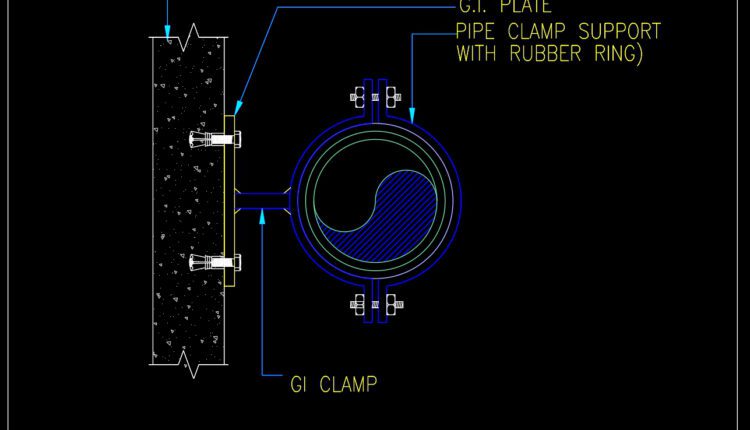 85.Free Download of Riser Support Details Autocad Drawing DWG - Free ...