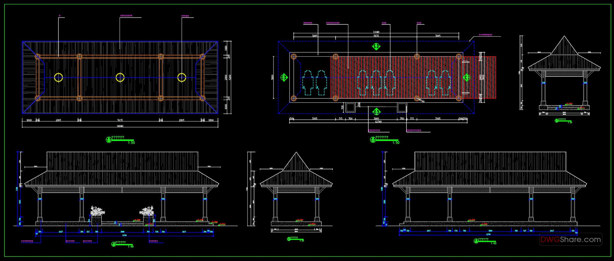 90.Autocad Drawings Of Rest huts For Download