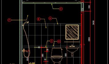 34.Public Toilet free AutoCAD drawing download