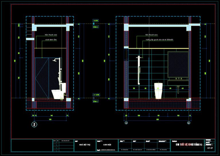 93.WC Layout Plan and elevations details AutoCAD drawing download