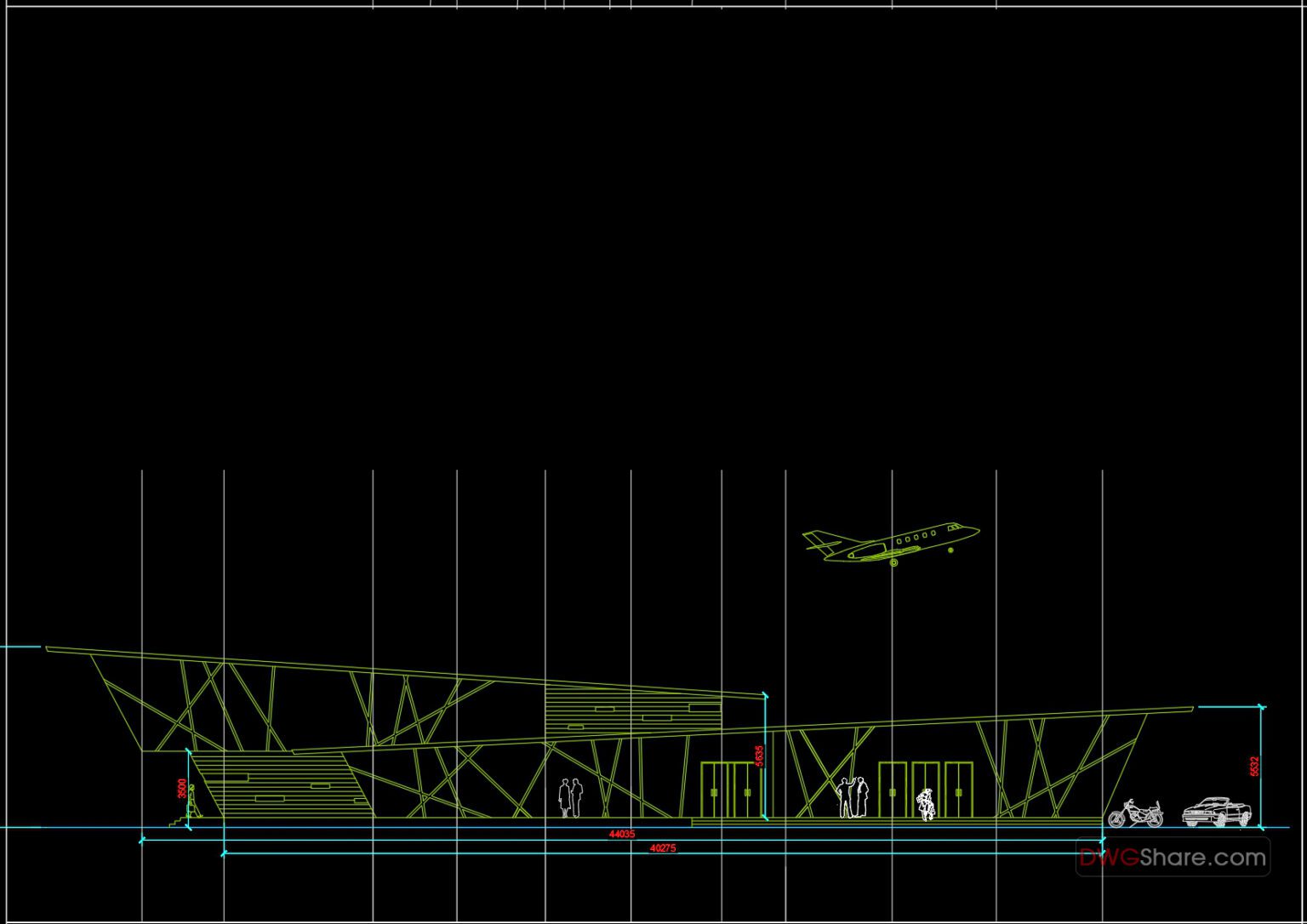 Autocad Drawing Of Car Station For Download