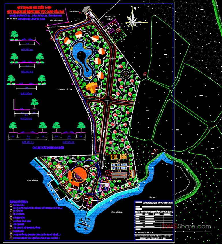 Autocad Drawing Of Planning and Design Resort, Spa For Download