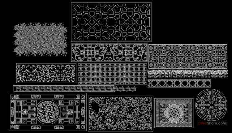 117.Decorative pattern free download - Free Cad Blocks, download DWG ...
