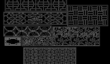 138.Detailed drawings of decorative patterns and moldings in CAD format