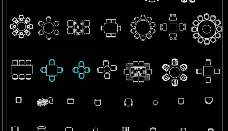 199.CAD Blocks Furniture for Kitchen and Dining room - Free Cad Blocks ...