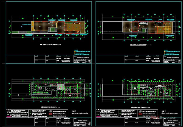 2-Story House a Complete Project AutoCAD File 8.5mx35m Free Download