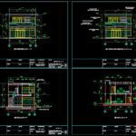 2-Story House a Complete Project AutoCAD File 8.5mx35m Free Download ...