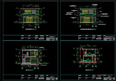 2-Story House a Complete Project AutoCAD File 8.5mx35m Free Download