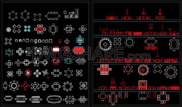Dining table Archives - Free Cad Blocks, download DWG models for ...
