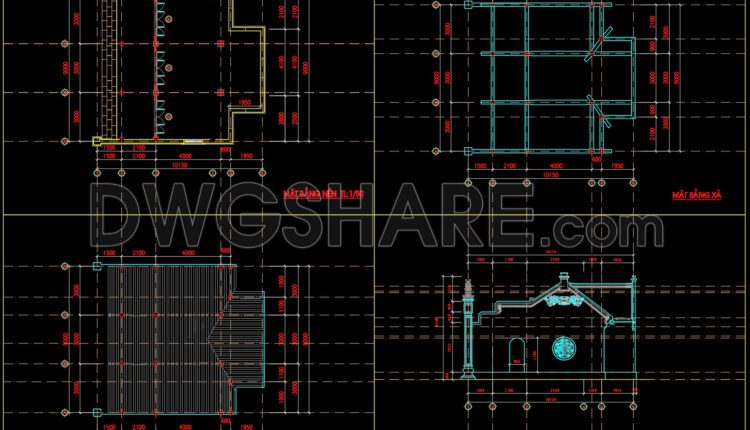 21.Autocad Drawing Of Ancestral Temple For Download - Free Cad Blocks ...