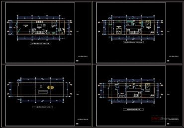 3-Story House A Complete Project AutoCAD File 5mx15m