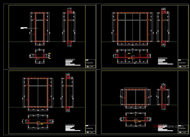 Door And Window Details-autocad Free Cad Block Symbol