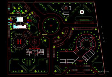 38.Autocad Drawing Of Oil Station Layout Plan and Elevations For Download