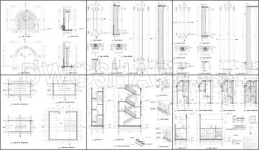 Drawing Of 1-Story Hall House Project 51.2m x 77.2m For Download