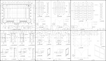 Drawing Of 1-Story Hall House Project 51.2m x 77.2m For Download