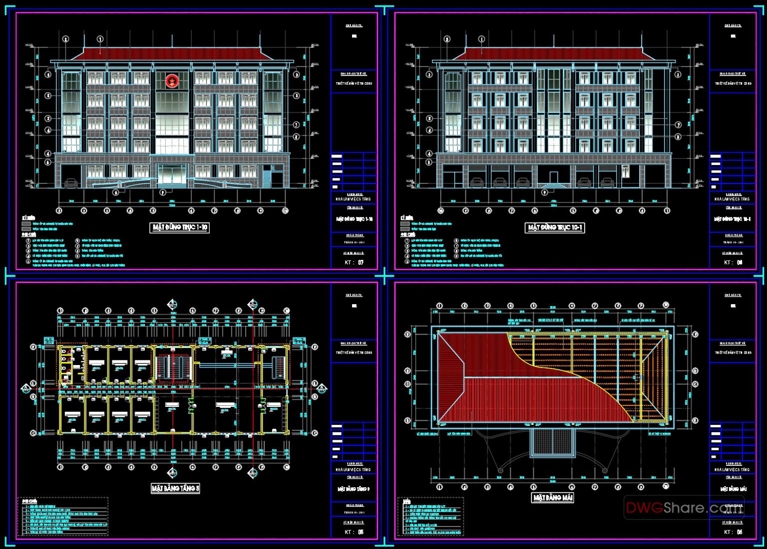 4-Stories House a Complete Project AutoCAD File 19.3mx36.6m