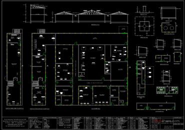 40.Autocad Drawing Of Factory Building Plan and Elevation For Download