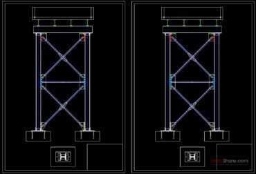65.Free Download of Steel Tank Design Elevation Plan Autocad Drawing DWG