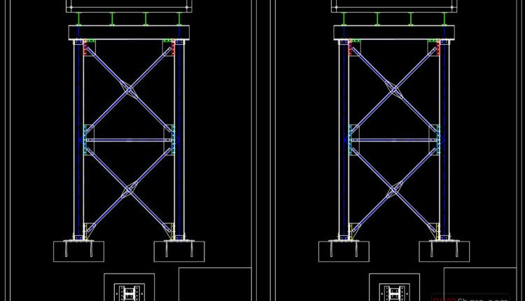 65.Free Download of Steel Tank Design Elevation Plan Autocad Drawing ...