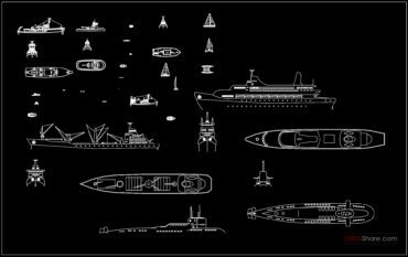 67.Autocad Drawing Of Boats For Download