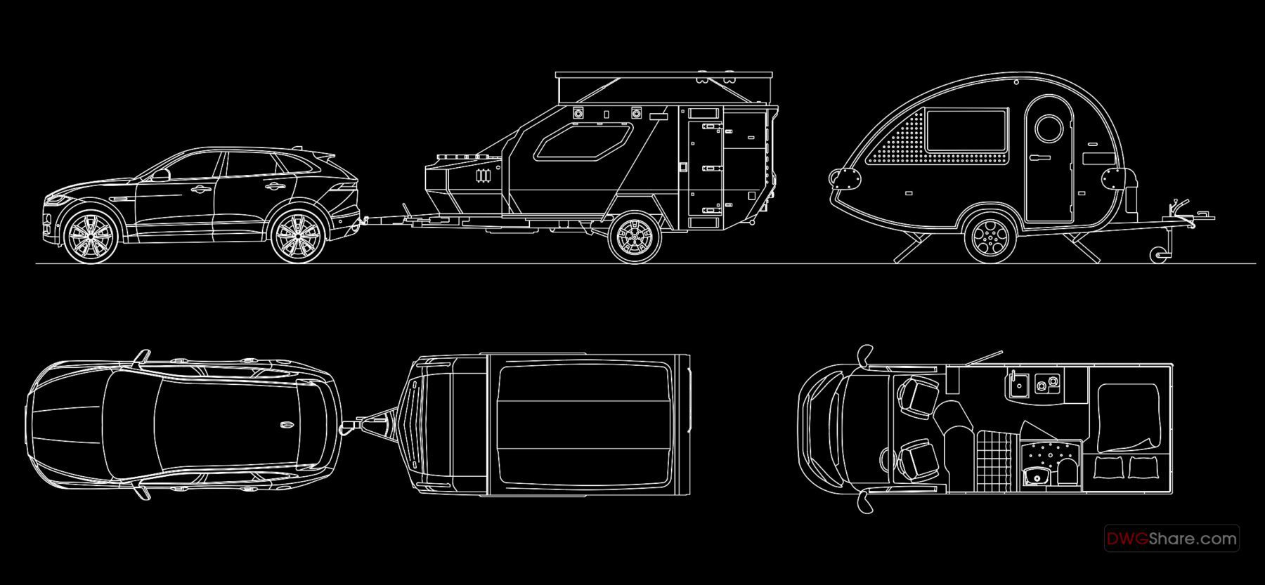 68.Autocad Drawing Of Caravan Detail For Download