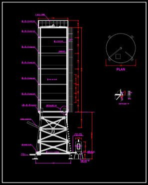 68.Free Download of Steel Silo Plan and Elevation Details Autocad ...
