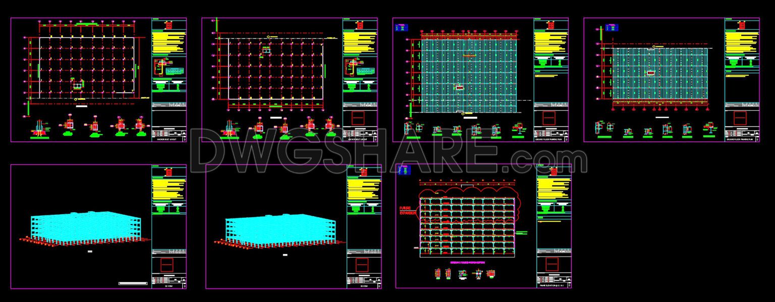 69.Free Download of Steel Ground Floor Framing Plan Details Autocad ...